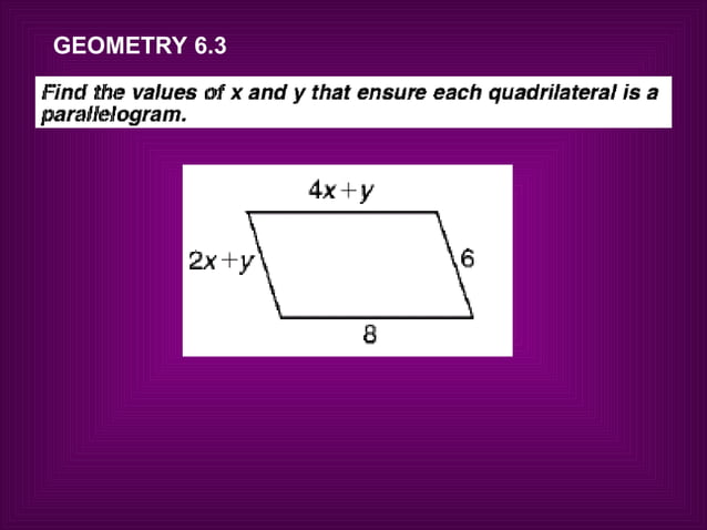 Test for Parallelogram and its Properties | PPT