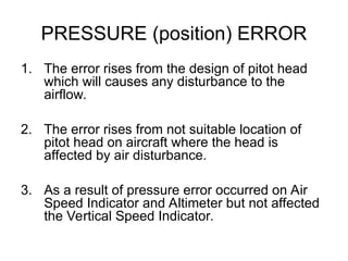 PITOT STATIC SYSTEM, PITOT TUBE AND STATIC PORTS.ppt