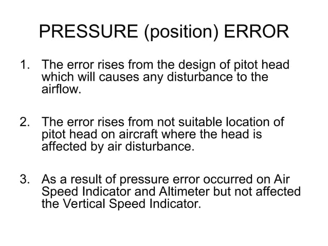 PITOT STATIC SYSTEM, PITOT TUBE AND STATIC PORTS.ppt