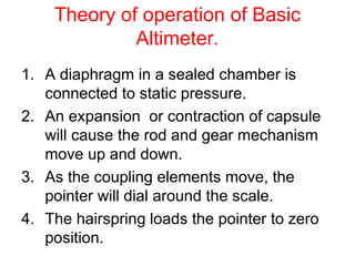 PITOT STATIC INSTRUMENTS, PITOT , STATIC, DYNAMIC PRESSURE, .ppt