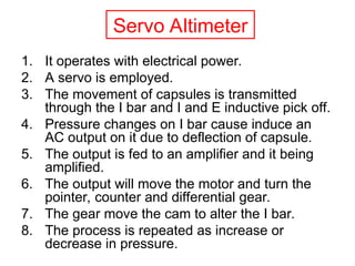 PITOT STATIC INSTRUMENTS, PITOT , STATIC, DYNAMIC PRESSURE, .ppt