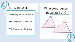 Triangle Congruence Theorem Presentation | PPTX
