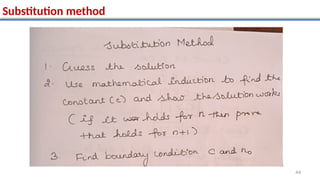 6.Solving Recurrences-Recursion tree &Master &substitution method.pptx