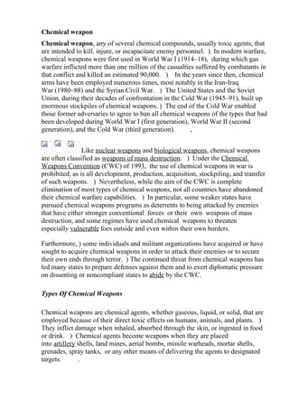 6. Сhemical weapons.doc about various countries weapons | PDF