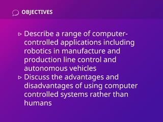 6.3 Computer Controlled Systems - IGCSE ICT | PPT