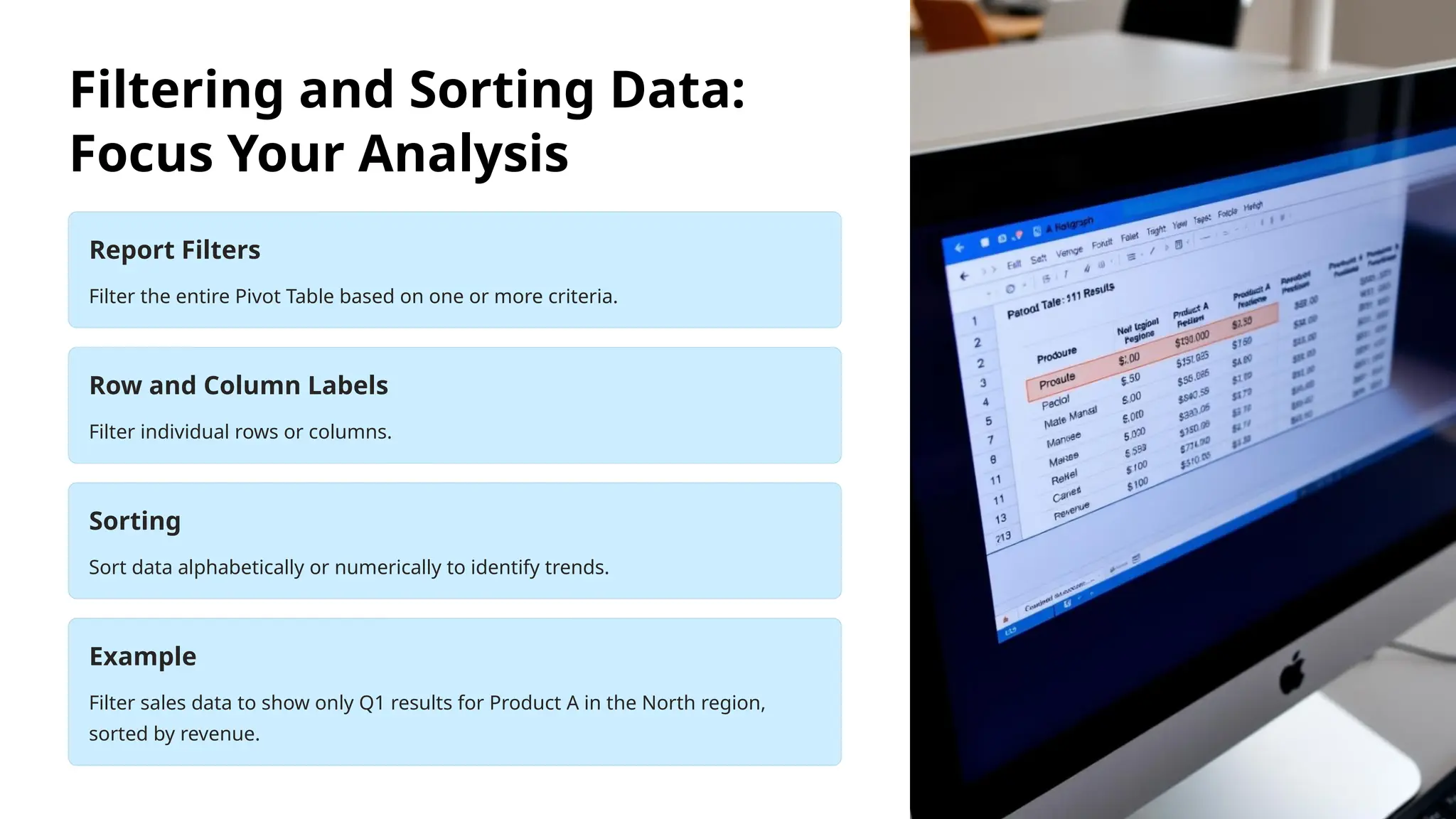 Pivot Tables and Pivot Charts: Data Summarization and Visualization | PPTX