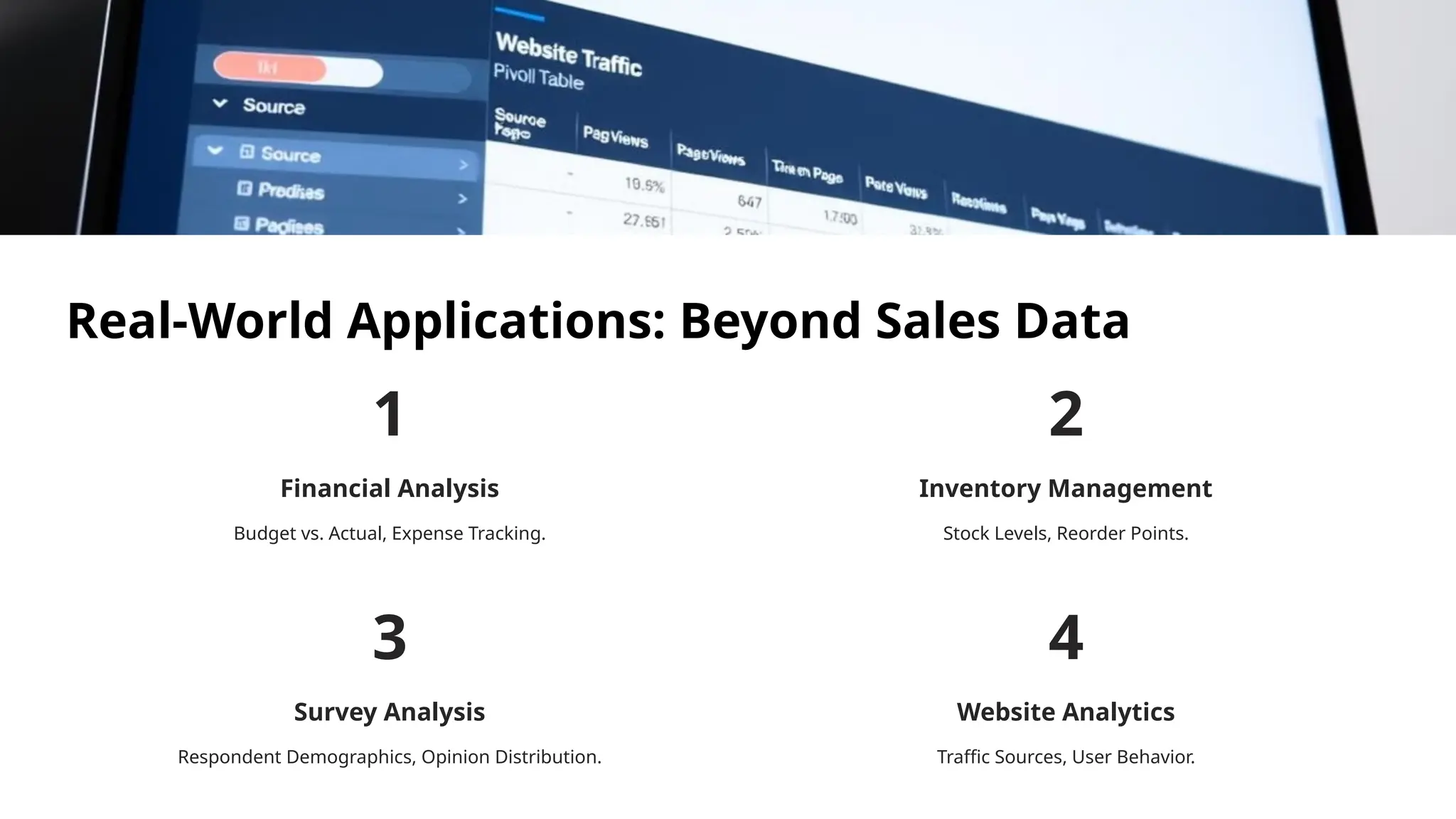 Pivot Tables and Pivot Charts: Data Summarization and Visualization | PPTX