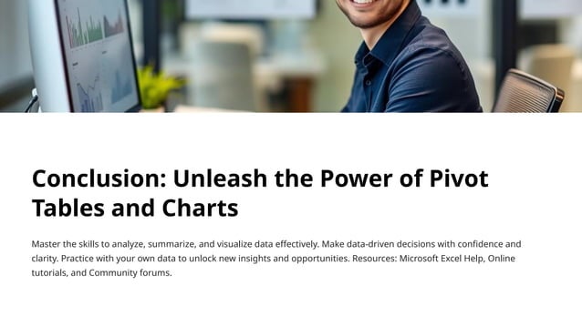 Pivot Tables And Pivot Charts Data Summarization And Visualization Pptx