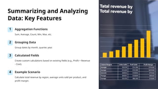 Pivot Tables and Pivot Charts: Data Summarization and Visualization | PPTX