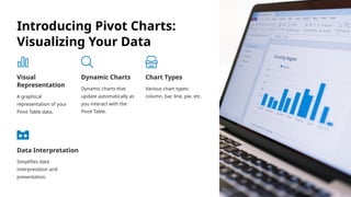 Pivot Tables and Pivot Charts: Data Summarization and Visualization | PPT