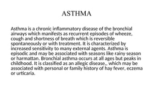 asthma disease definition and management | PPT