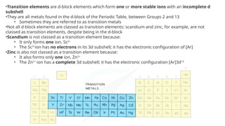 A Level Chemistry Transition elements Presentation | PPTX