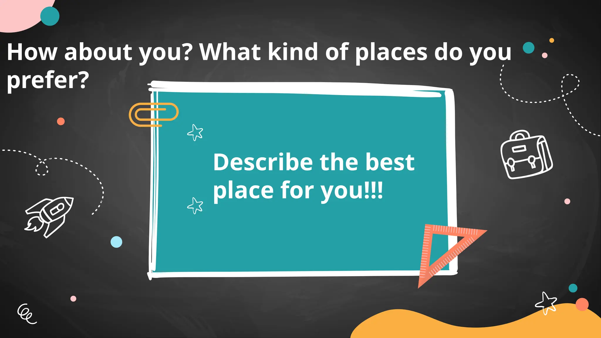 ADJECTIVES TO DESCRIBE PLACES - adjetivos | PPTX