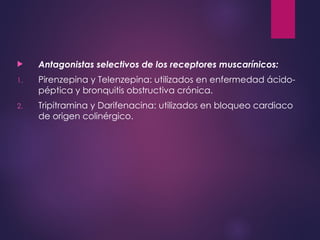 6. AGONISTAS Y ANTAGONISTAS DE LOS RECEPTORES MUSCARÍNICOS.ppt