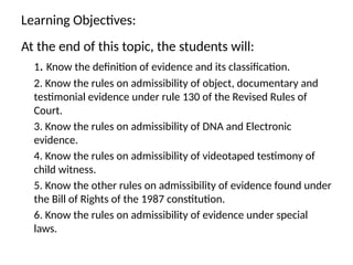 6. Powerpoint - Laws on Evidence.pptx