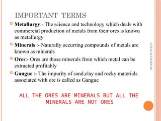 6.Metallurgy.pptx suitable for class 12 students cbse | PPTX