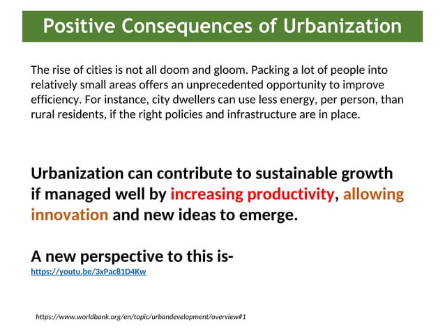 Urbanization and Environment-How Urbanization Happen. | PPT