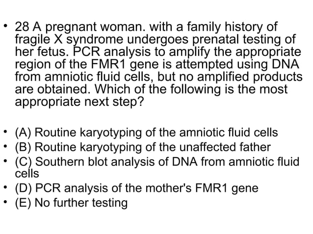 6. Pathology & Genetics Multiple Choice Questionnaire | PPT