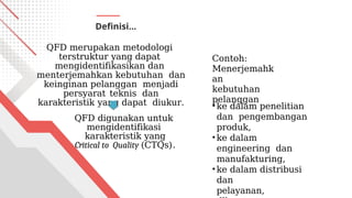 Presentasi materi Quality Function Deployment | PPTX