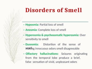 6. Disorders of Smell and Taste.ppt humanx | PPTX