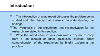 Ppt Write A Lab Report Unimed 2025 Pptx