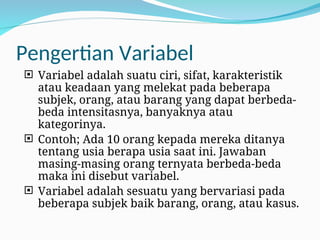 6. VARIABEL-PENELITIAN.pptinstrumen pene | PPT