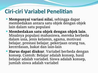 6. VARIABEL-PENELITIAN.pptinstrumen pene | PPT
