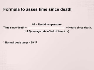 algor mortis or cooling of body after death THANATOLOGY | PDF