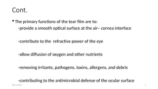6.Tear film 2023.pptx detail anatomy and physiology | PPTX