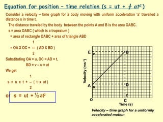 6. Equations Of Motion helps to find the speed and velocity | PPTX