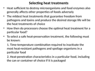 Heating mechanism in food preservation as a tool | PPTX
