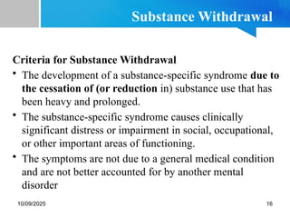 6. Substance use Disorder.pptxbzzzjssssss | PPTX