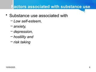 6. Substance use Disorder.pptxbzzzjssssss | PPTX