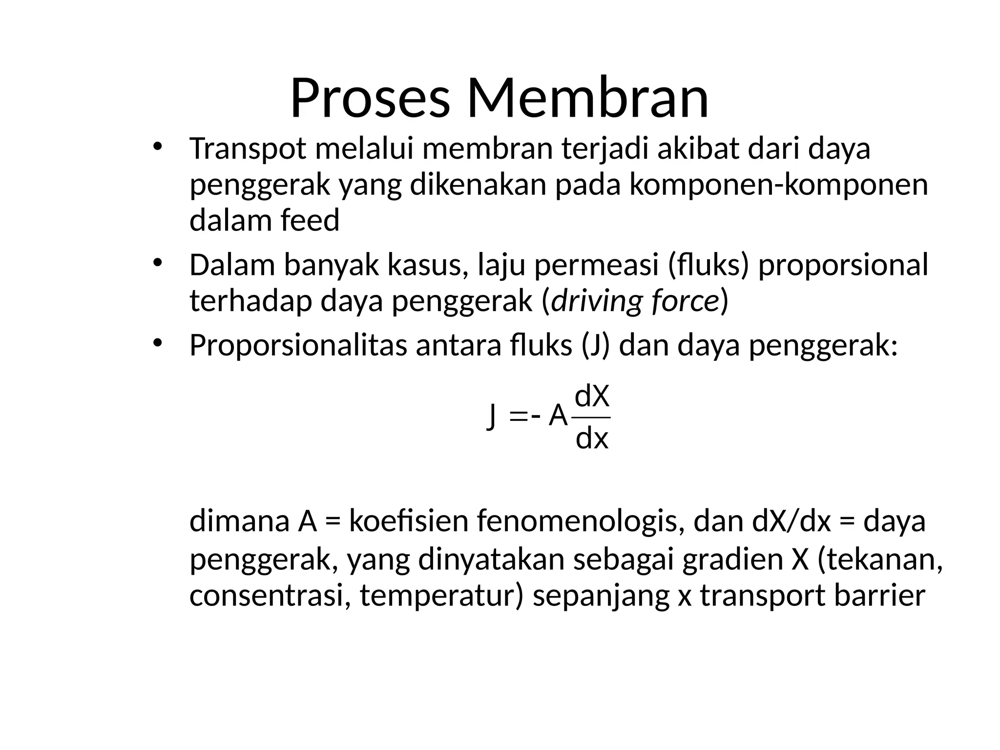 Teknologi Membran dan Kegunaannya pada Kehidupan | PPT