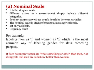 Scaling.pptx Scale rdinal Scale, Nominal Scale, Sample size, Order | PPTX