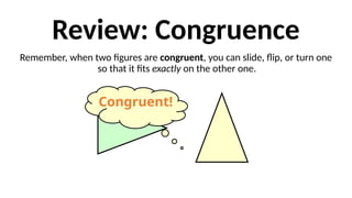 High School Geometry Presentation on Congruent Figures | PPTX