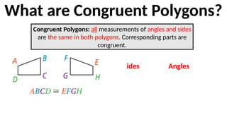 High School Geometry Presentation on Congruent Figures | PPTX