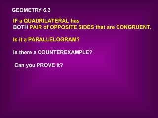 identify the conditions that a quadrilateral is a parallelogram lesson ...