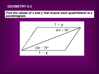identify the conditions that a quadrilateral is a parallelogram lesson ...