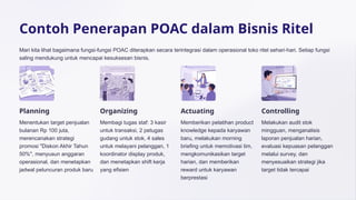 Fungsi Manajemen POAC dan Struktur Organisasi Ritel | PPTX