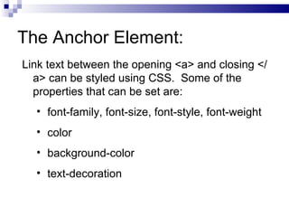6.2 css link styling | PPT