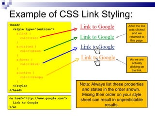 6.2 css link styling | PPT