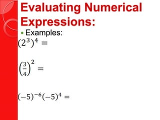 6 2 properties of exponents | PPT