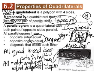 6.2 Properties of Quadrilaterals notes | PDF
