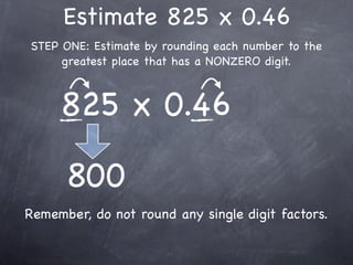 6-3 Estimating the Product of a Whole Number and a Decimal | KEY