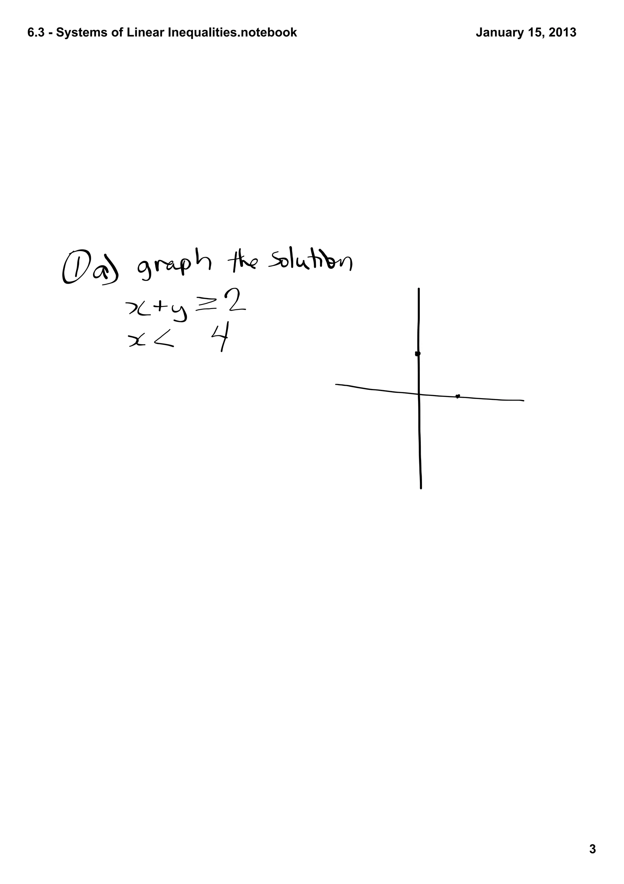 6.3 graphing to solve systems of linear inequalities | PDF