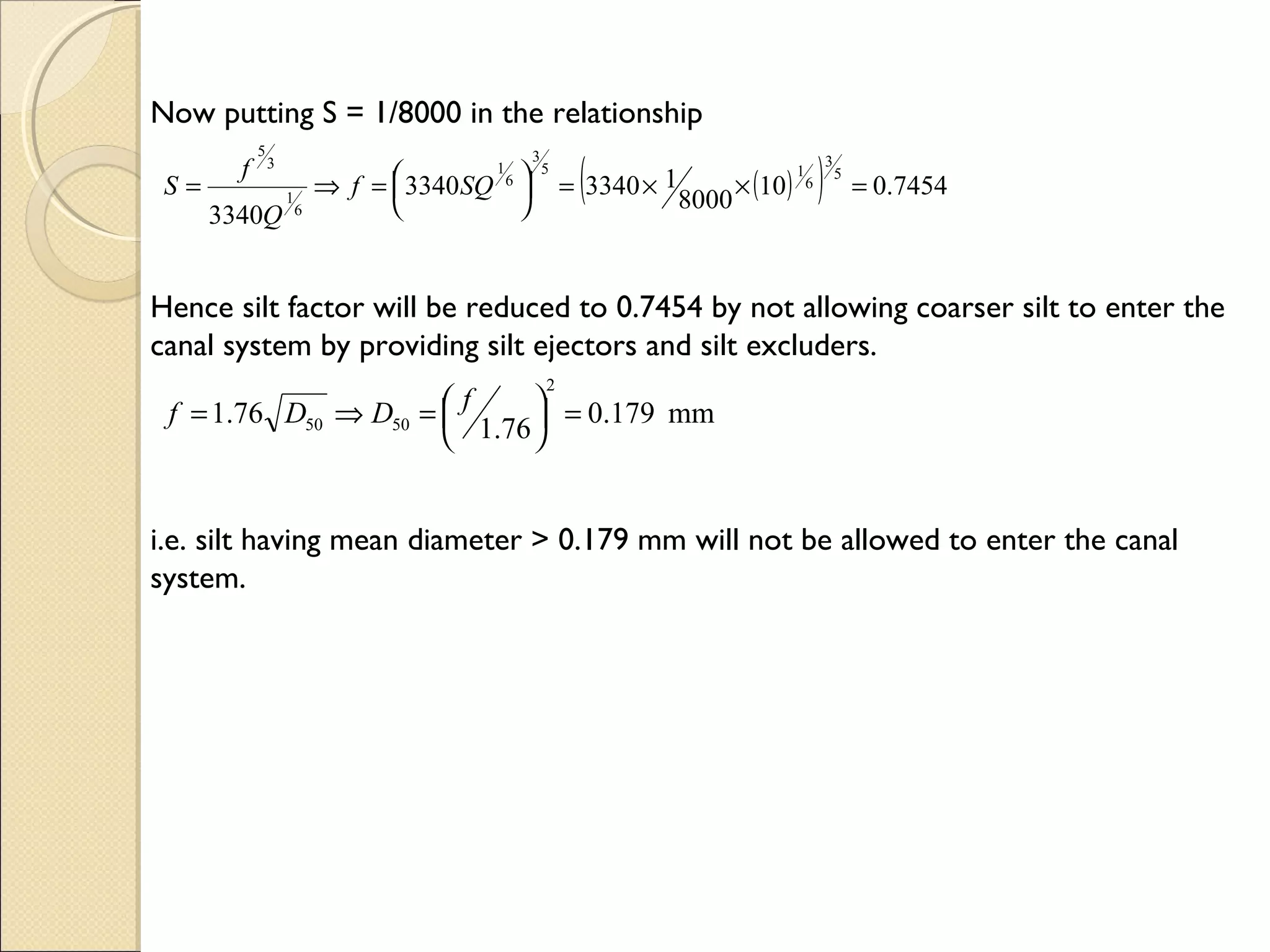 Lacey Regime Theory - Irrigation Engineering | PPT