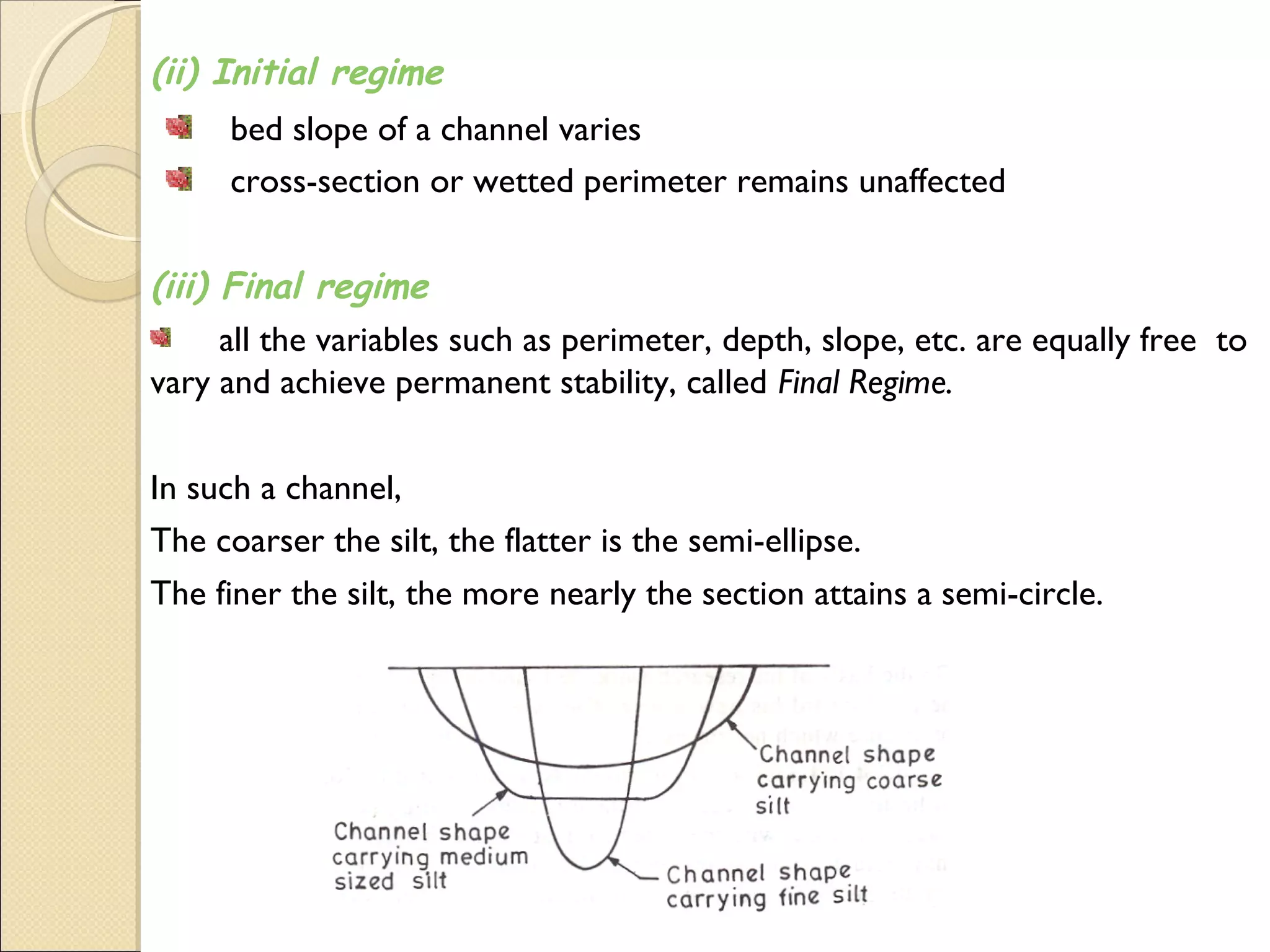 Lacey Regime Theory - Irrigation Engineering | PPT