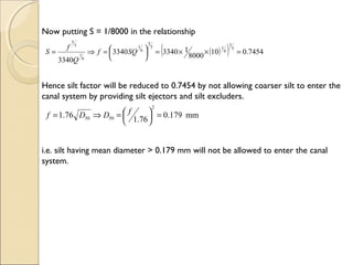 Lacey Regime Theory - Irrigation Engineering | PPT
