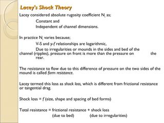 Lacey Regime Theory - Irrigation Engineering | PPT